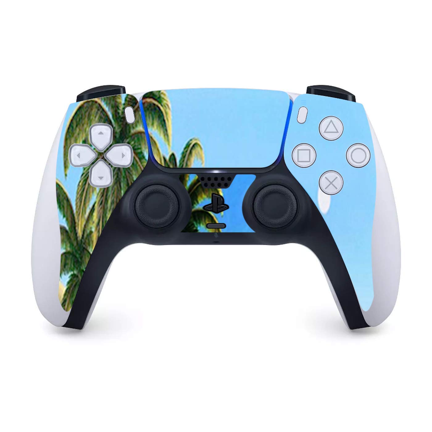 ITS A Skin Skins Compatible with Sony Playstation 5 Console Disc Edition - Protective Decal Overlay Stickers wrap Cover - Beach Water Palm Trees