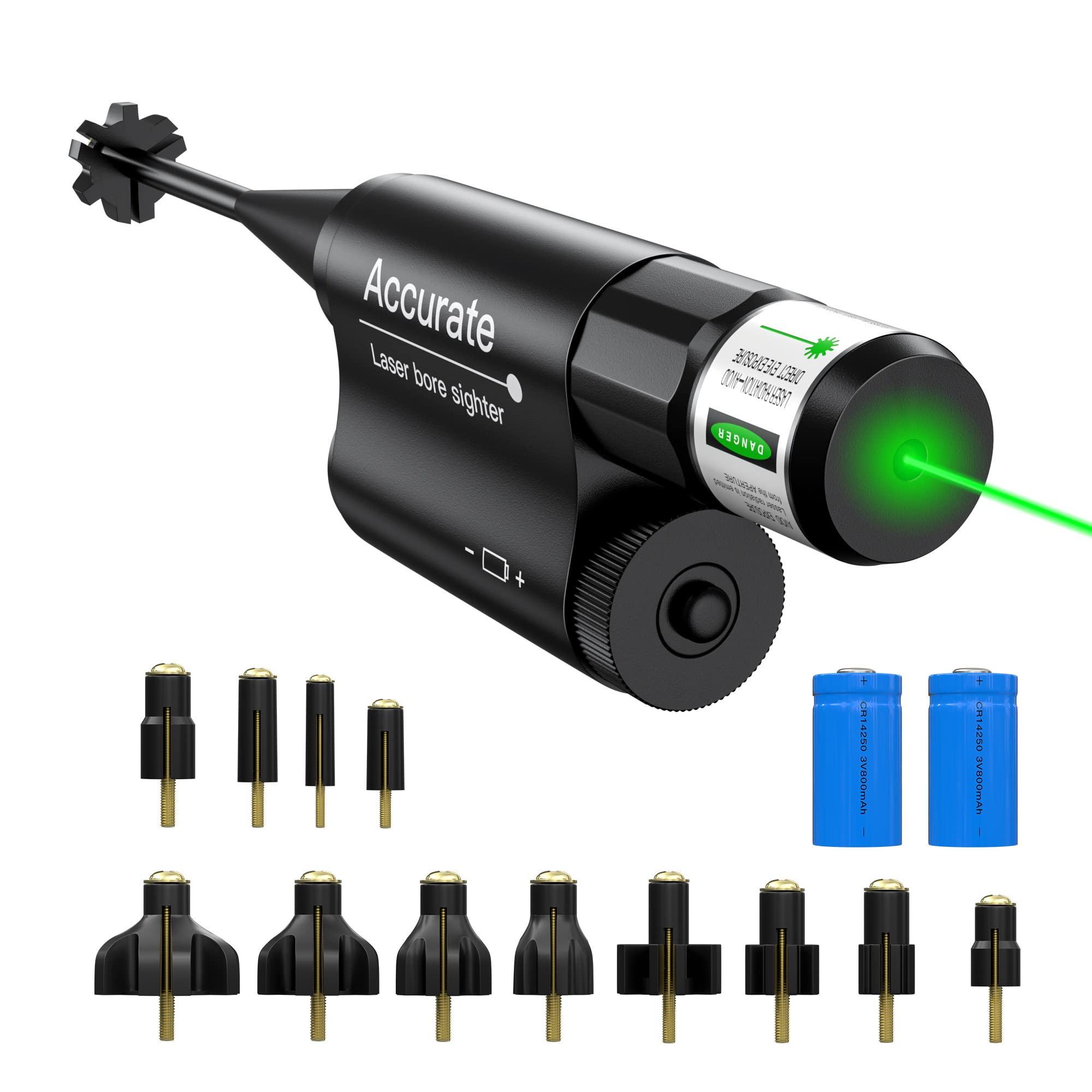JulyTek Universal Green Laser Bore Sight Kit for .177 to 12GA Multiple Caliber Hunting, Barrel Laser Boresighter Kit for Zeroing Your Rifles Pistol's Scopes, Optics & Iron Sight