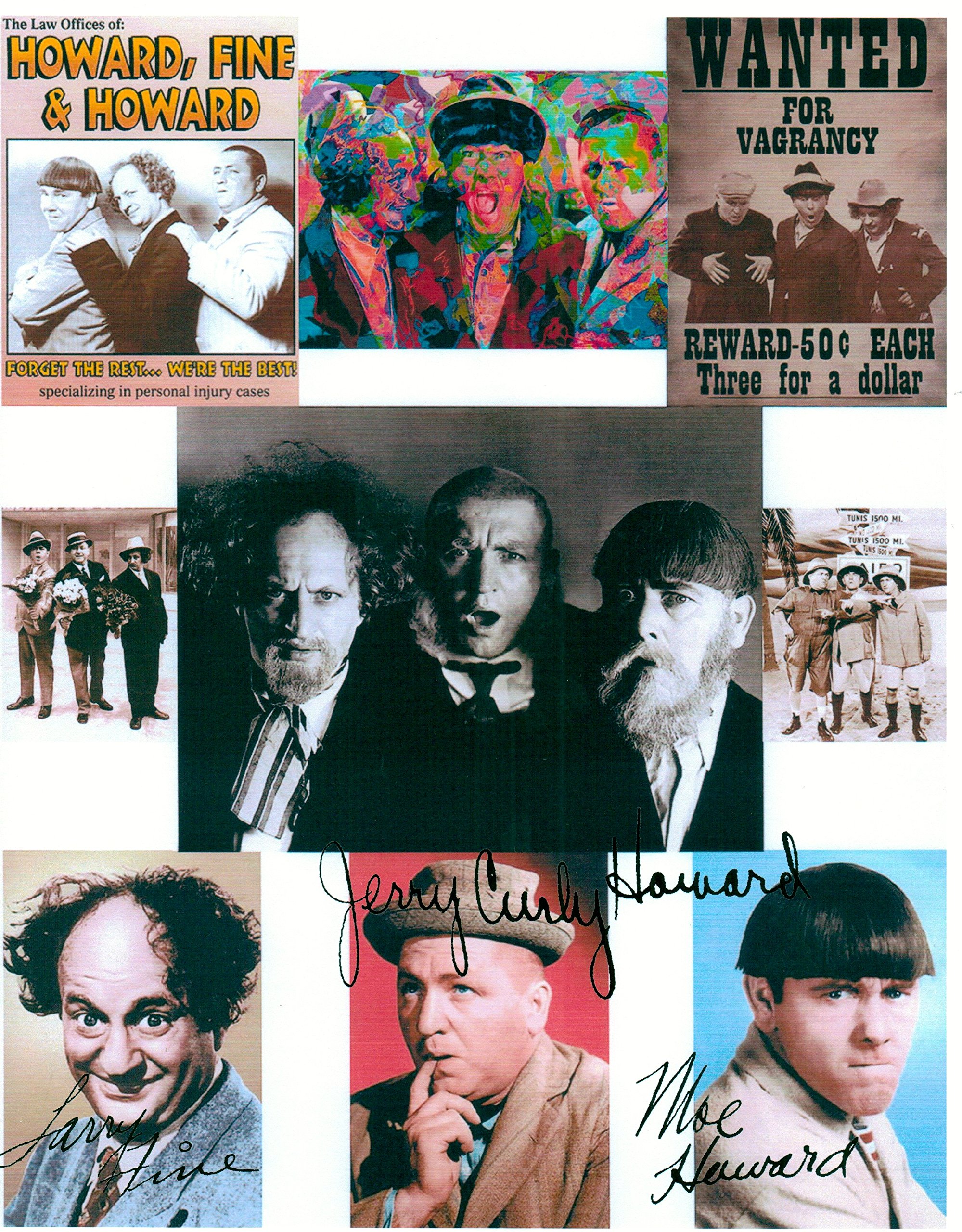 Kirkland Signature The Three Stooges, Classic TV Show, 8 X 10 Photo Display Autograph on Glossy Photo Paper
