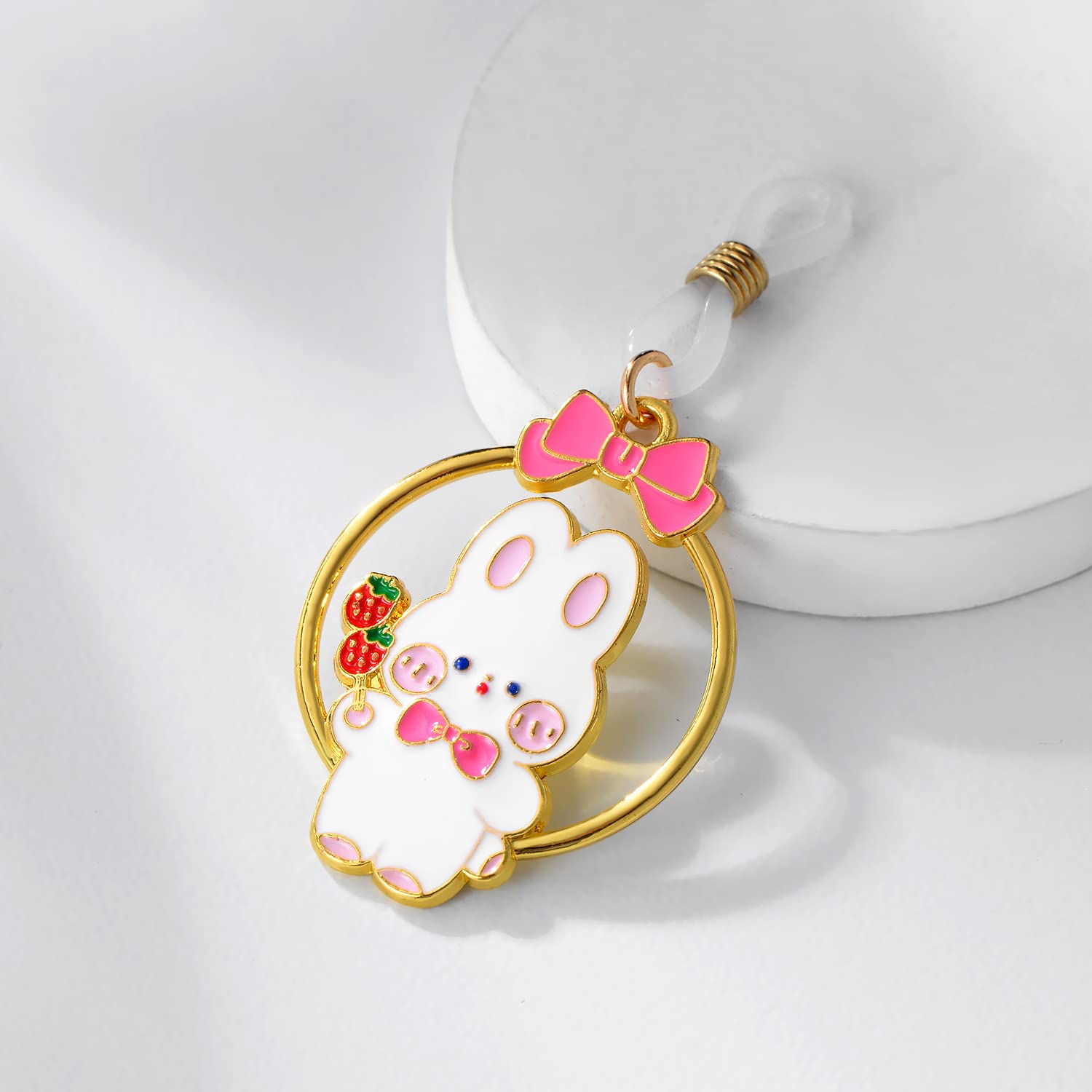 kingdot Cute Rabbit Bear Non Piercing Nipple Jewelry, Fake Nipple Piercing, Adjustable Nipple Rings, Non-Pierced Nipple Rings for Women Girl(Rabbit)