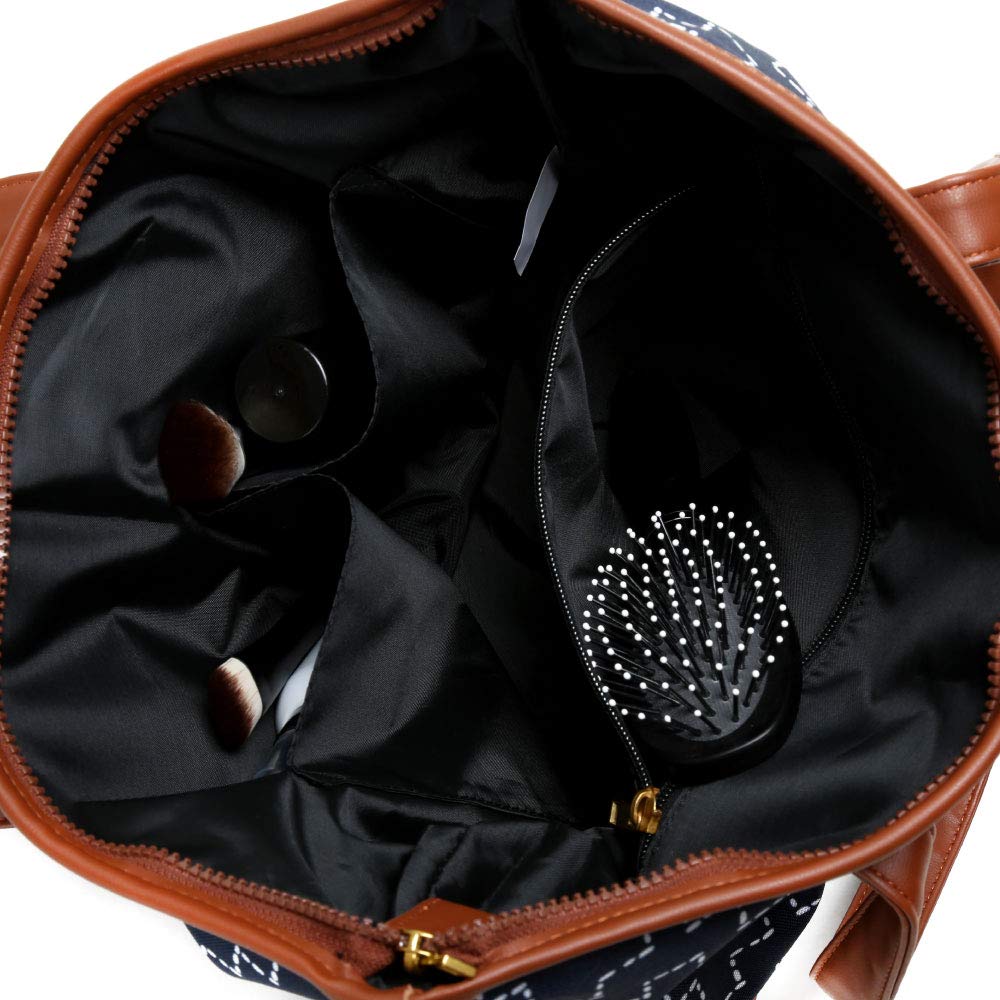 Jadyn Liliana Tote, Women's Purse & Shoulder Bag with Vegan Leather Accents (Sashiko)