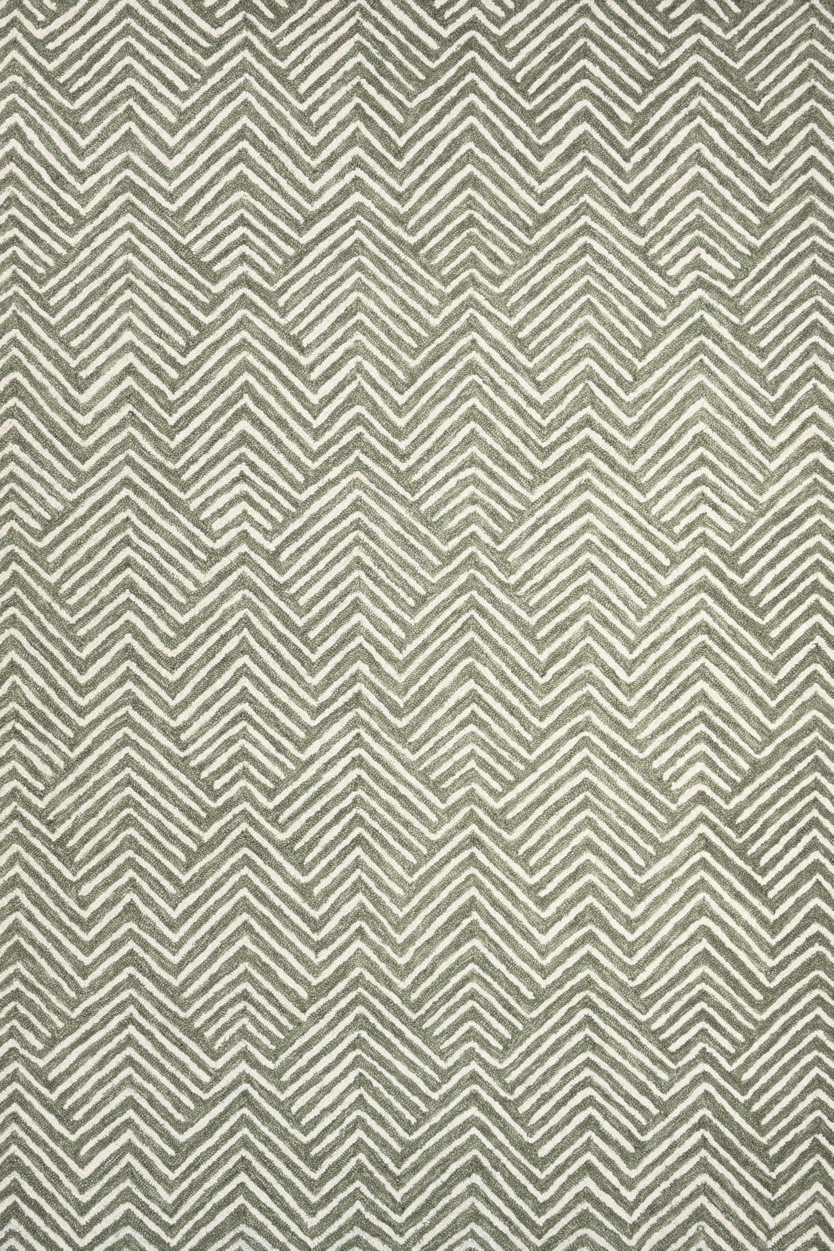 Modern Herringbone Chevron Collection Area Rug - Handmade Wool Carpet, Durable for High Traffic, Contemporary Design for Living Room, Bedroom, Dining Room Decor (HB-A, 6' Round)