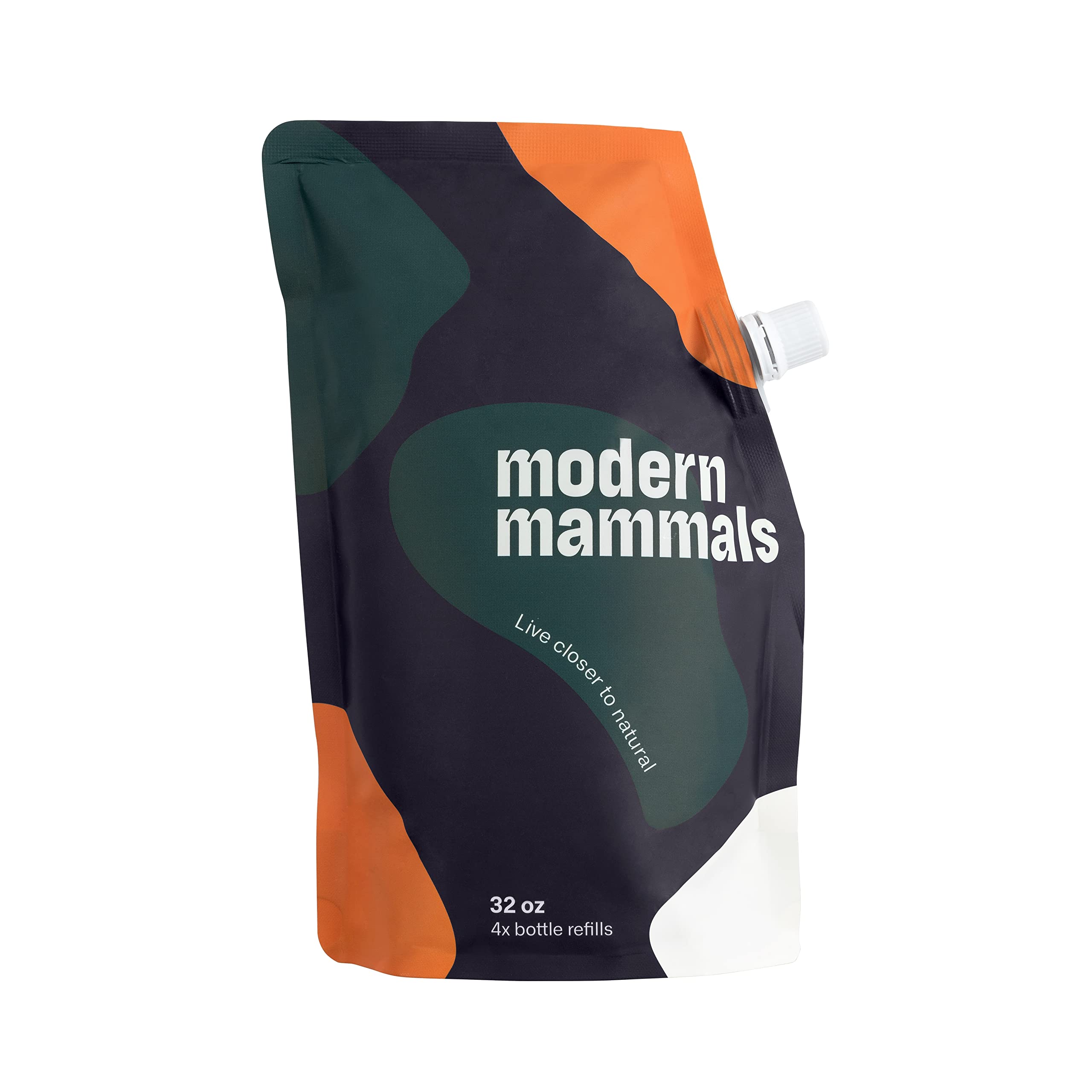 Modern Mammals Magic Mud Men's 2-in-1 Shampoo & Conditioner, Lather-Free, Daily Cowash (32 oz Refill Pouch) with Wooden Comb