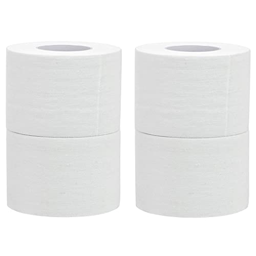 Iconikal White Athletic Tape (4 Pack), Easy Tear Sports Tape, 1.5â x 24 Feet (8 Yards) Each Roll, Extra Strong, No Sticky Residue