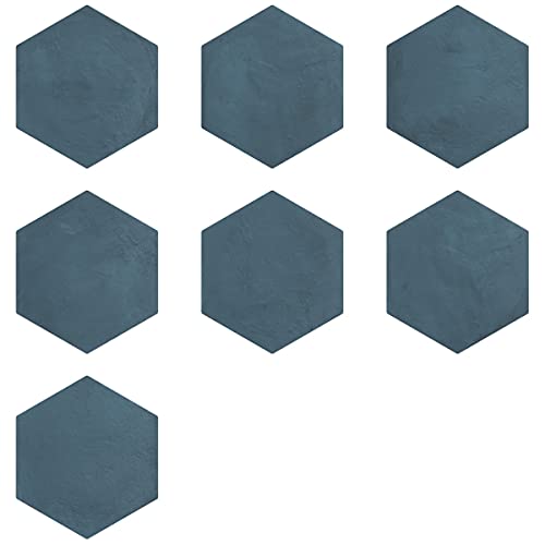 Ivy Hill Tile Dash Blue Ocean 8.5 in. x 0.35 in. Matte Hexagon Porcelain Floor and Wall Tile Sample