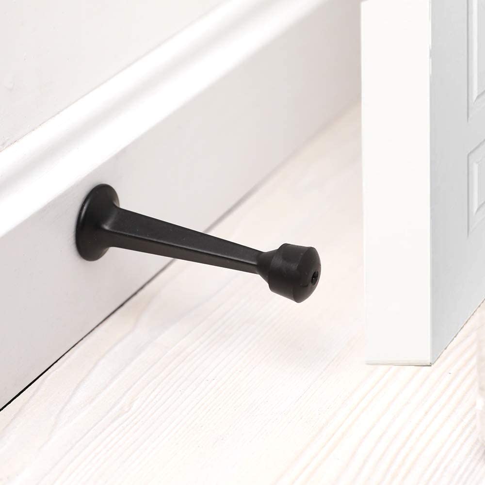 HOME MASTER HARDWARE Solid Heavy Duty Door Stops Door Stoppers 3" Oil Rubbed Bronze w/Rubber Tip 12 Pack