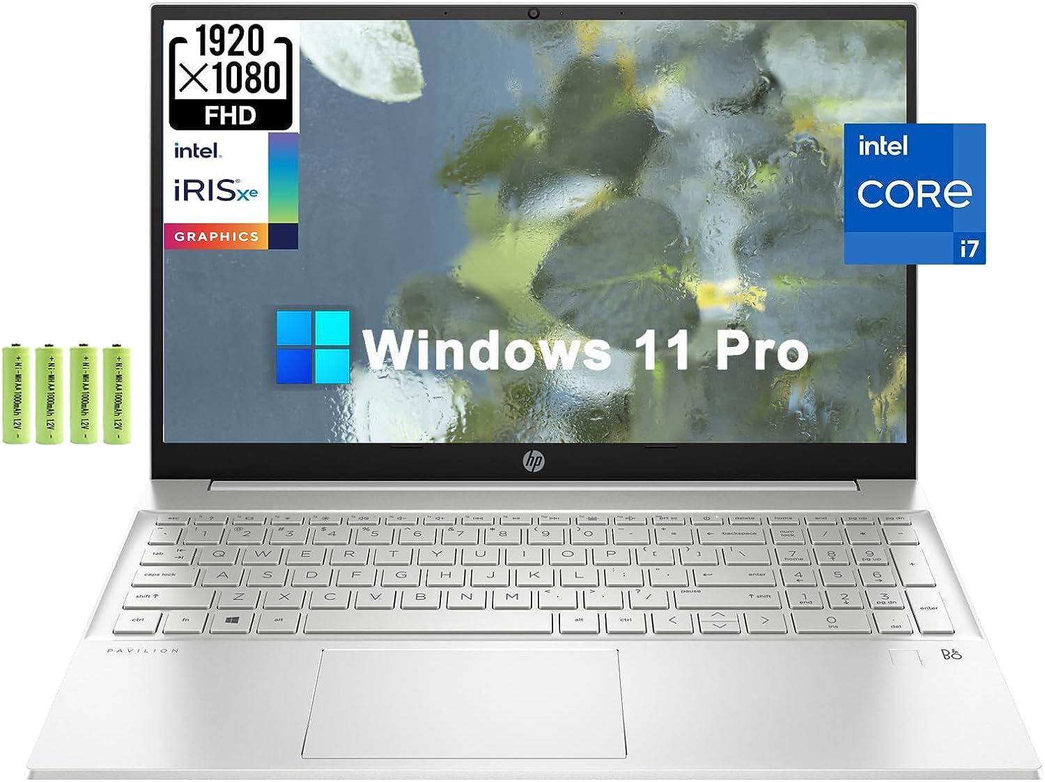 HP Pavilion 15 15.6" Full HD Business Laptop[Windows 11 Pro], 10-Core 13th Gen Intel i7-1355U (up to 5.0 GHz), 32GB RAM, 1TB PCIe SSD, Intel Iris Xe Graphics, Numeric Pad, Wi-Fi 6, HDMI, w/Battery