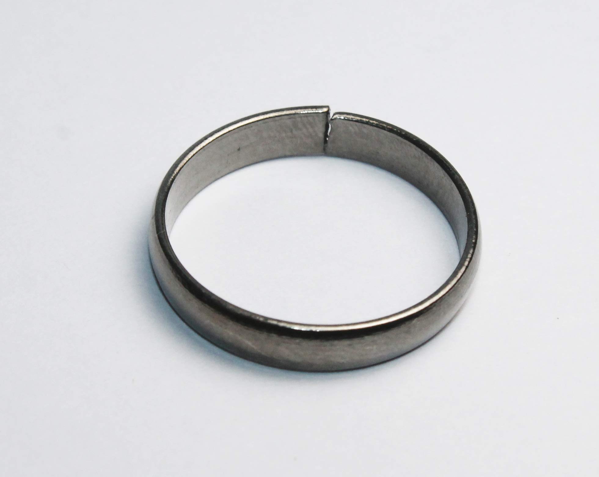 IS4A Pure Saturn Handcrafted Iron Ring Shani Real Black Horse Shoe Ring Set of 2 (10)