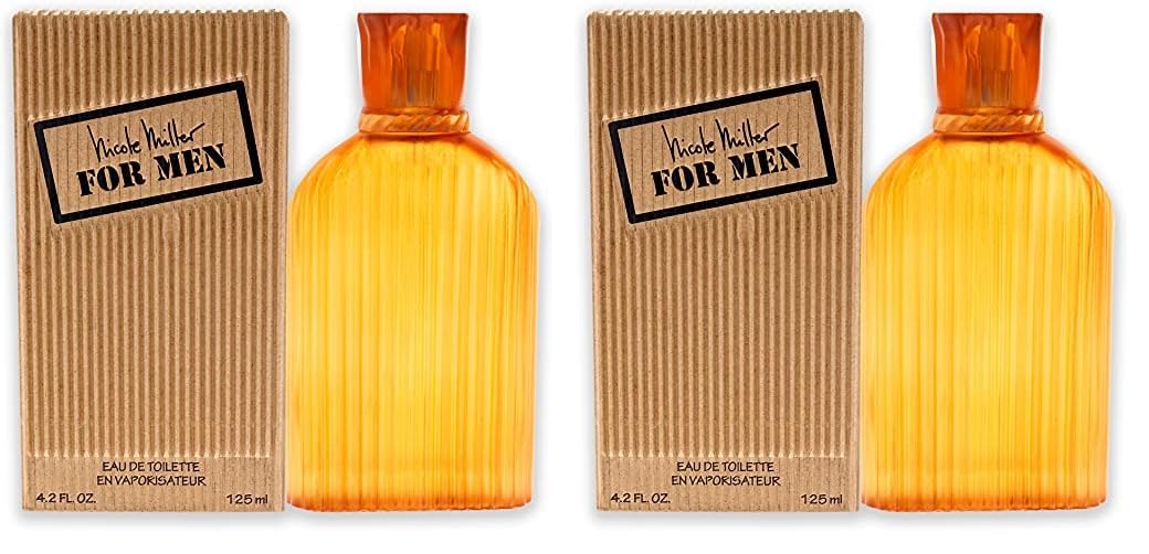 Nicole Miller Cologne EDT Spray for Men, 4.2 Ounce, orange (NI42M) (Pack of 2)