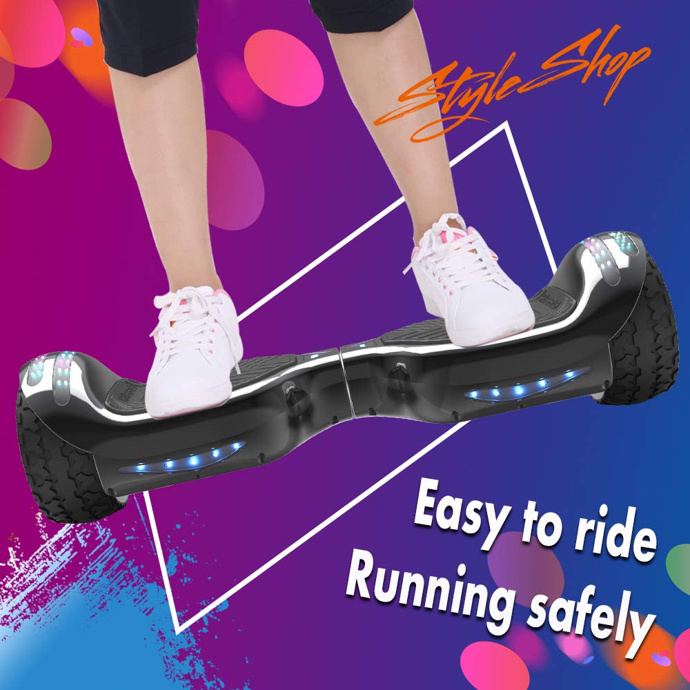 HOVERSTAR All-New HS2.0 Hoverboard All-Terrain Two-Wheel Self Balancing Flash Wheel Electric Scooter with Wireless Bluetooth Speaker