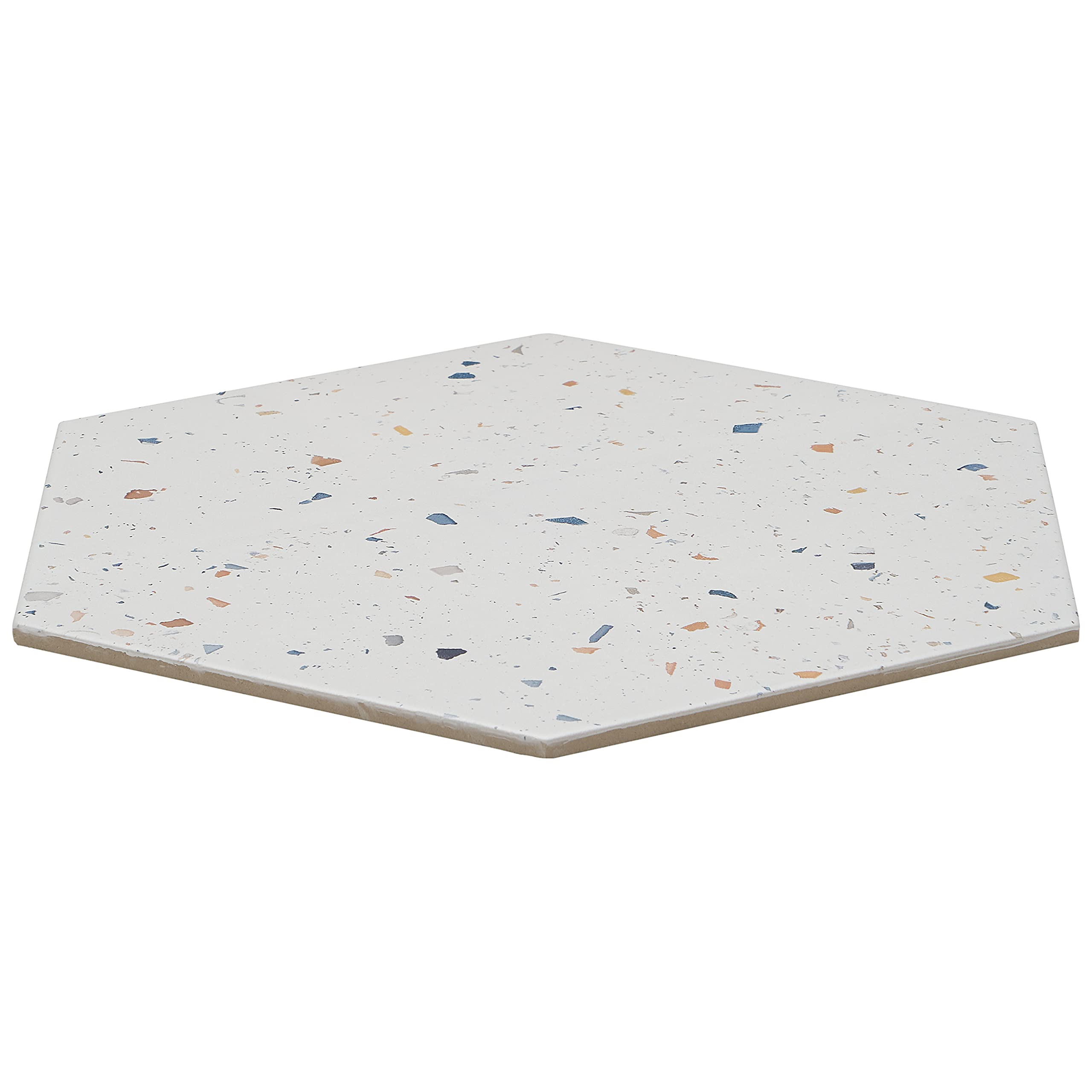 Ivy Hill Tile Malati White Confetti Matte Porcelain Hexagon Tile Sample