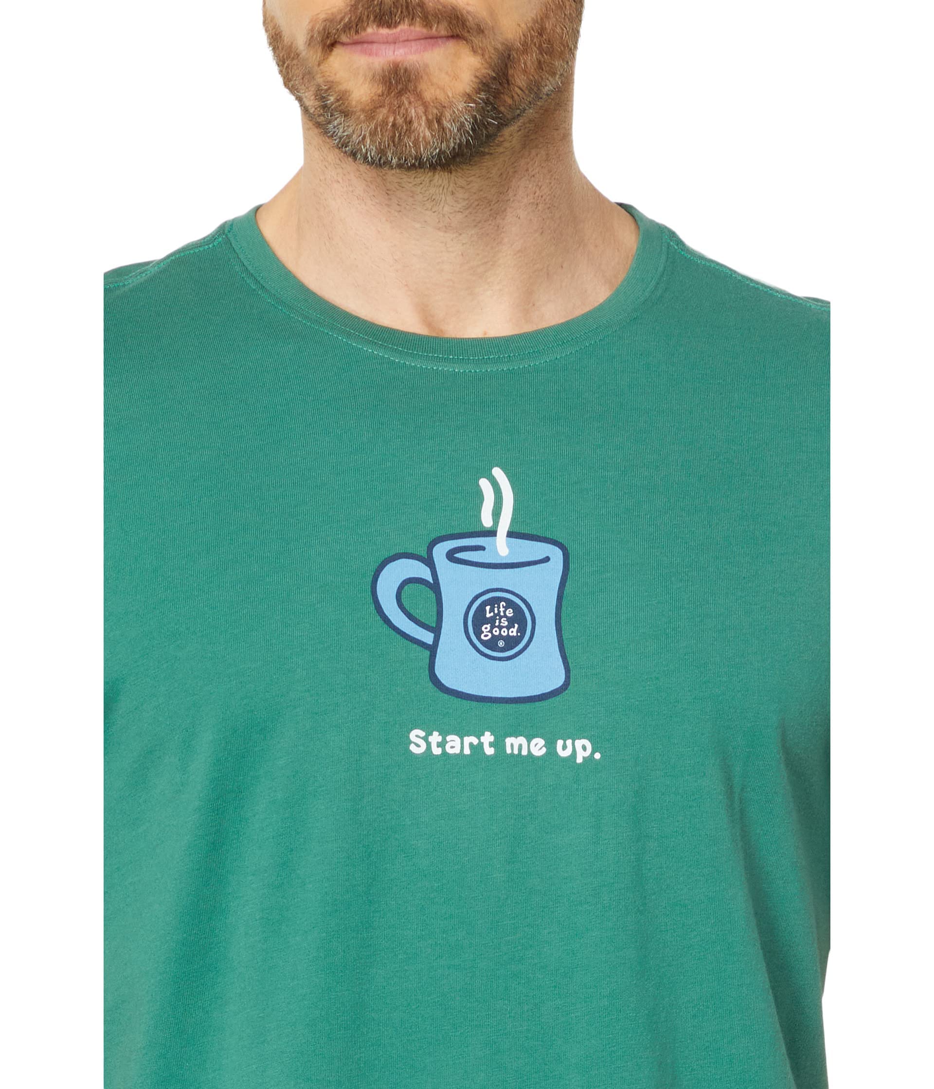 Life is Good Start Me Up Crusher™ Tee Spruce Green LG