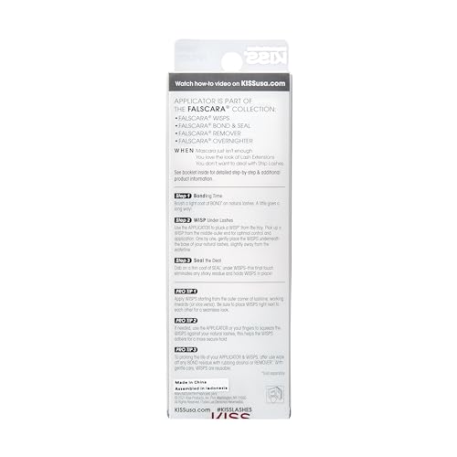 KISS Falscara Applicator, Precision Eyelash Clusters Placement, Mistake-Proof Eyelash Wisps Tweezer, Lash Tool For False Eyelash Extensions Look, Includes 1 Patent Pending Applicator