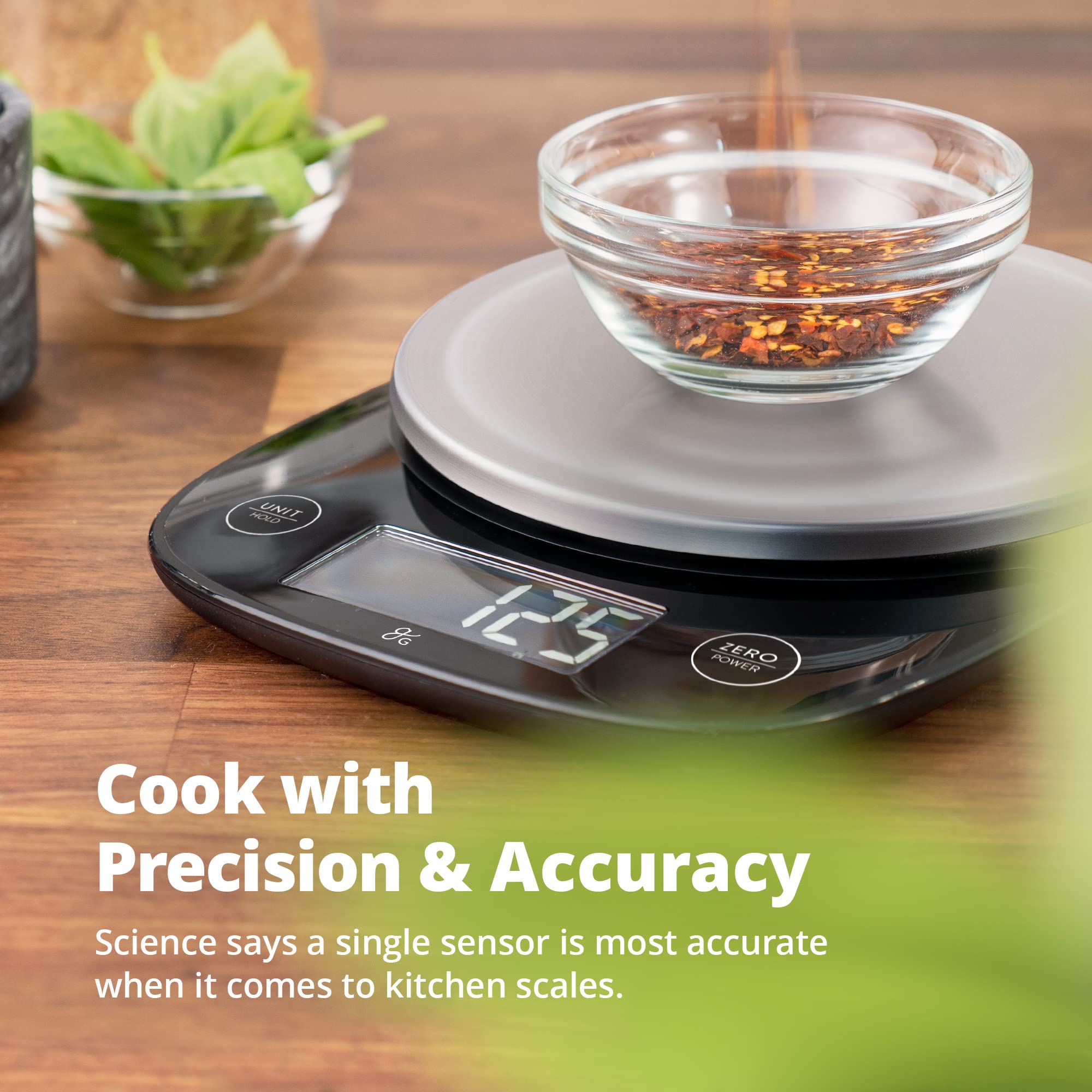 Greater Goods Premium Baking Scale, Ultra Accurate, Digital Kitchen Scale, Prep Baked Goods, Weigh Food and Coffee or Use for Meal Prep, Four Units of Measurement, Designed in St. Louis (Blk, No Bowl)