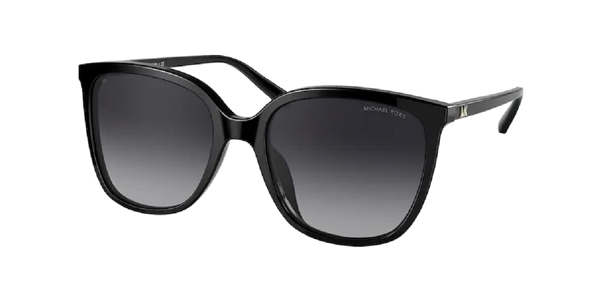 Michael Kors MK2137U 3005T3 57MM Black/Dark Grey Polarized Square Sunglasses for Women+ BUNDLE With Designer iWear Eyewear Kit