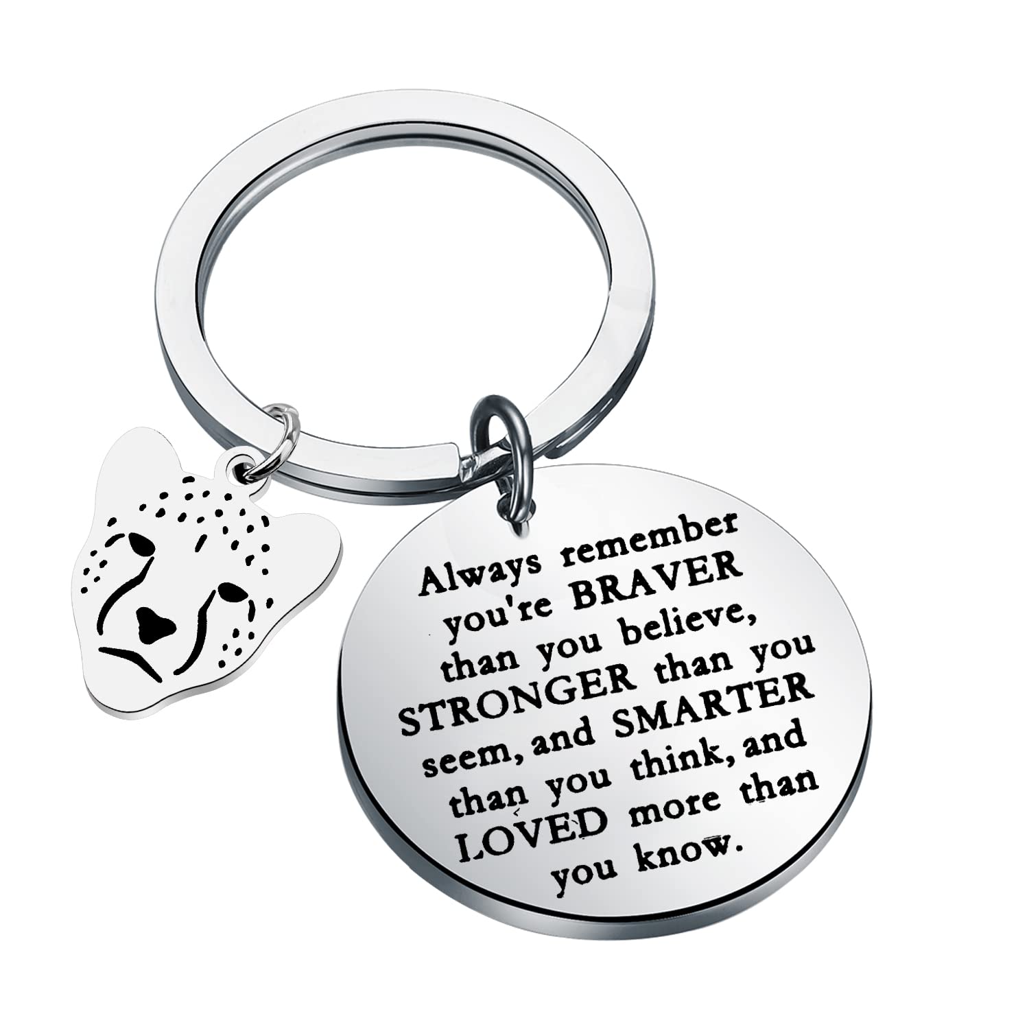 KUIYAI Leopard Lovers Gift Leopard Always Remember Gift Cheetah Gift Animal Lovers Gift Friend Gift Leopard Wildlife Keychain (LeopardAlwaysK)