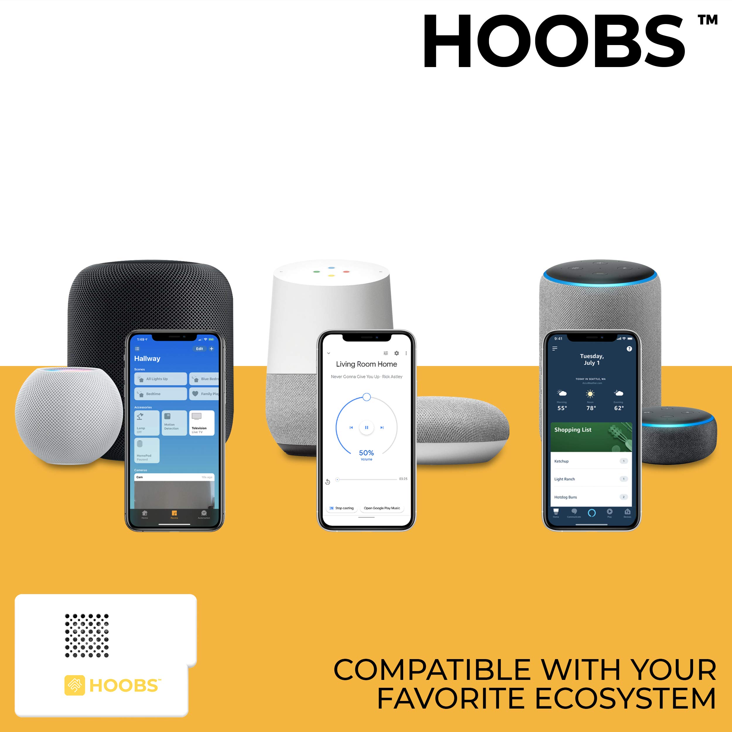HOOBS All in One Box, Automation Home WiFi Connector and Smart Outlet, Perfect for Home Remote Systems and WiFi Extender, Automatic Light Switch, Smart Outlet, and Smart Home Gadgets