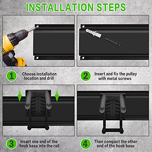 MENGXIANG Ski Wall Rack 6 Pairs of Ski Storage Rack Wall Mount Snowboard Rack for Home and Garage Skiing Storage Mount Holds Up to 300lbs