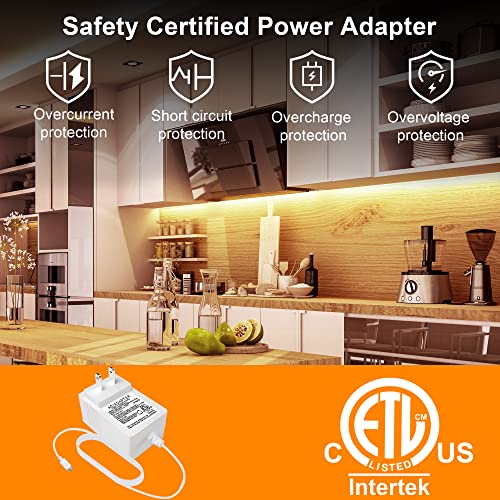 LAFULIT 10 PCS Under Cabinet Lights Kit, Motion Sensor LED Strip Lights with Remote, Dimmable and Timer Warm White Counter Lights for Kitchen Cabinets, Cupboards, Closets, Stairs, Shelf, Desk, and Bed