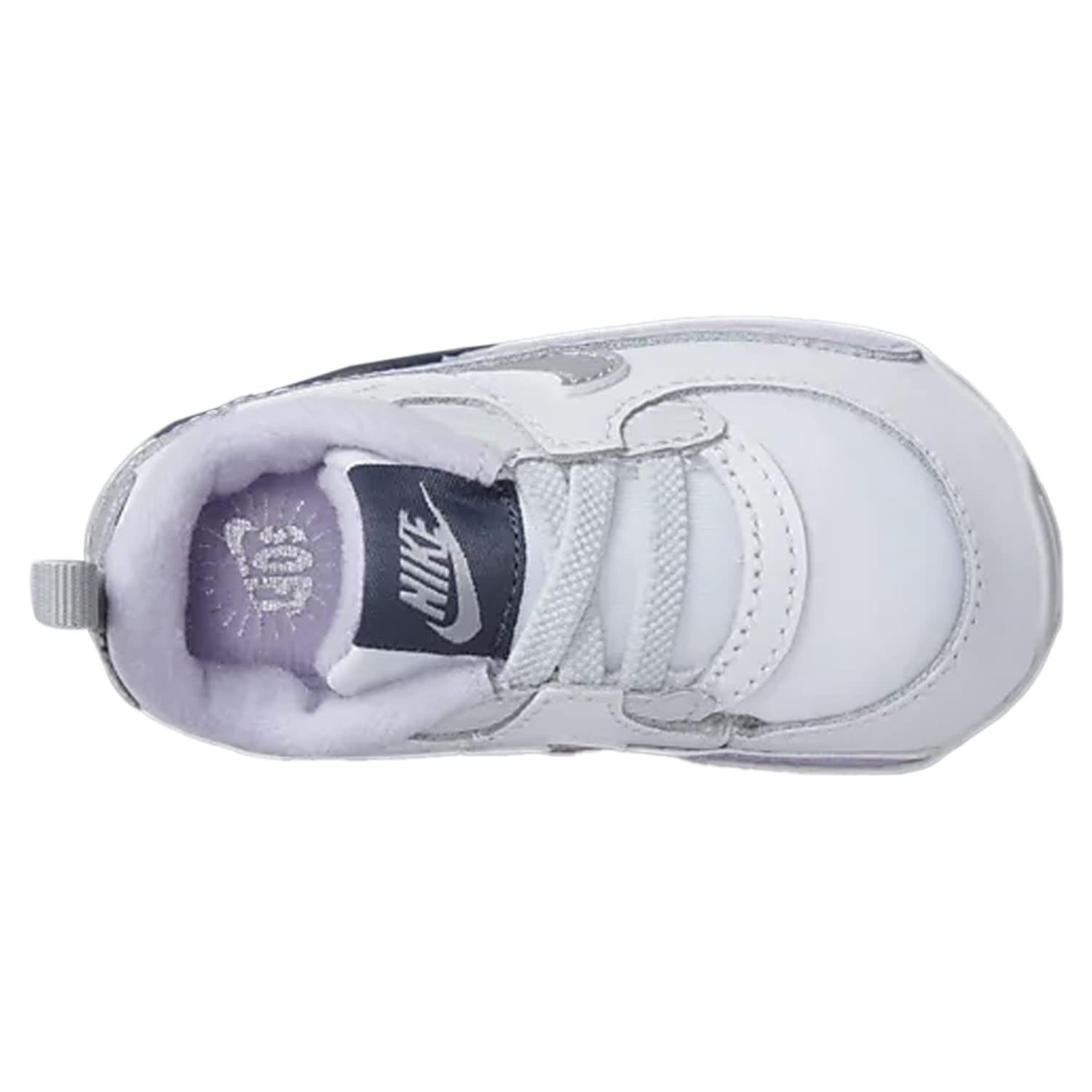 Nike Max 90 Crib Baby Bootie Size - 1 White/Metallic Silver