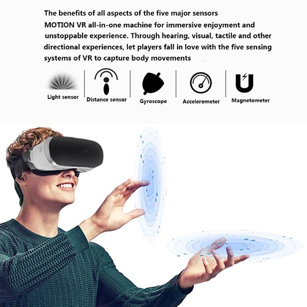 JANXLE All-in-One Virtual Reality Headsets Wireless VR Headset Pc 16G 3D Vr Headset Glasses for PS 4 Xbox 360/One 2K HDMI Nibiru Android 5.1 Screen 25601440 (White)