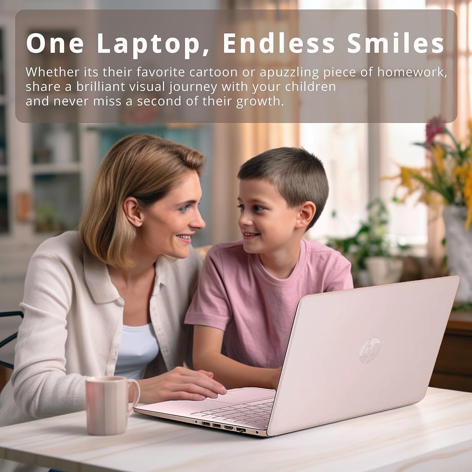 HP Stream Laptop, 14 inch HD Screen, Intel Celeron N4020 Processor, 16GB RAM, 64GB eMMC, Windows 11, 1-Year Office 365, HDMI, Wi-Fi, USB-C, Webcam, Pink, PCM