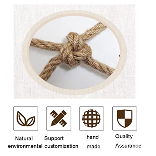 OUYOXI Hemp Cargo Net Hemp Rope Net Trailer Netting Net Climbing Mesh Nets Netting Outdoor Rope Netting Climbing Hemp Rope Net Ceiling Decorative Nets Kids Decoration Dia 6mm,Mesh 8cm(3.1