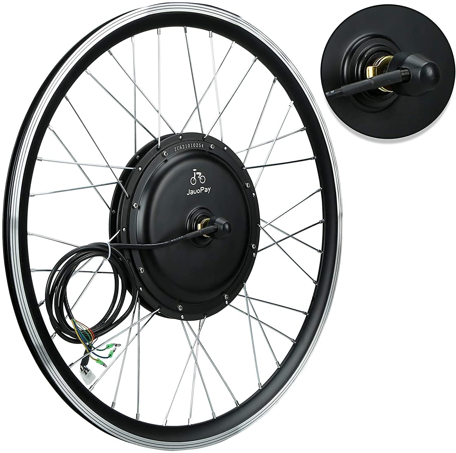 JauoPay 48V 2000W Electric Bicycle Conversion Kit 26" E-Bike Front Wheel 43mile/h (70km/h) High Speed Direct Drive Dual Mode Controller Electric Bike Conversion Kit