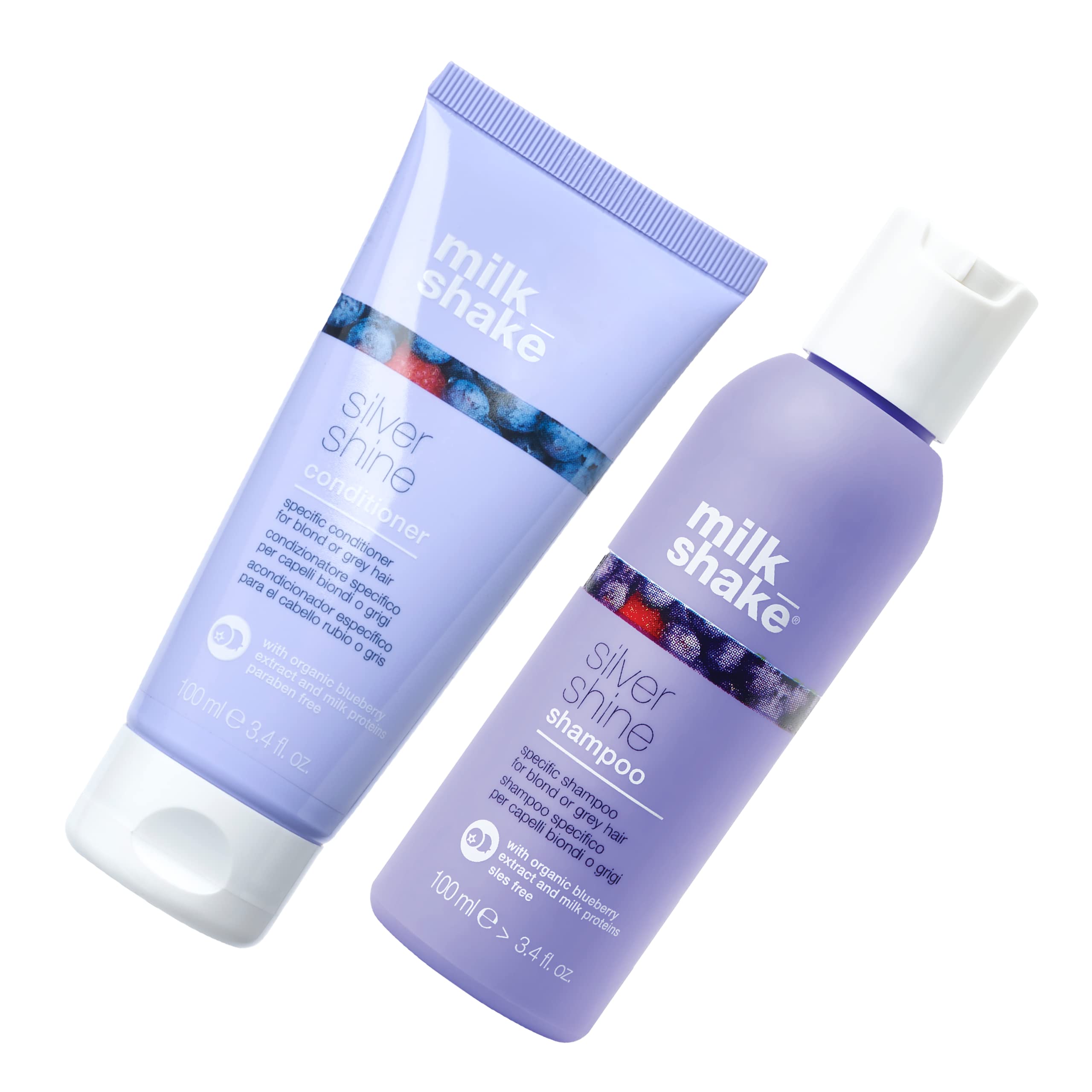 Milk_Shake Silver Shine Shampoo 100mL and Silver Shine Conditioner 100mL Bundle