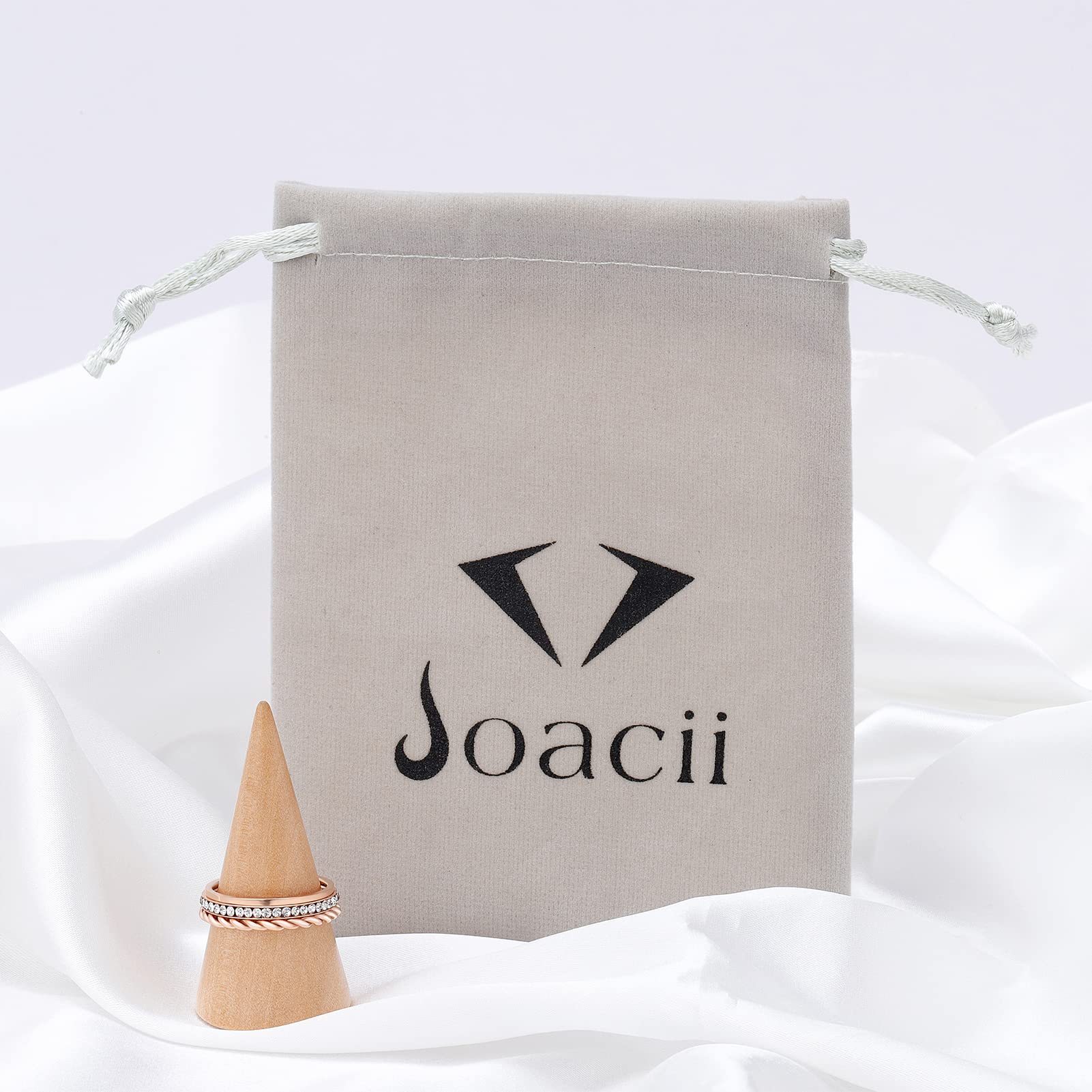 Joacii Engagement Rings for Women Rose Gold Plated Knuckle Rings Aesthetic Rings Set Comfort Fit Size 8