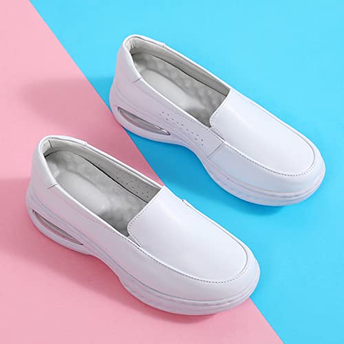 Ladies Shoes Slope Heel Shoes Soft Soles Breathable and Comfortable Leather Small White Mens Leather Shoes Casual Boot