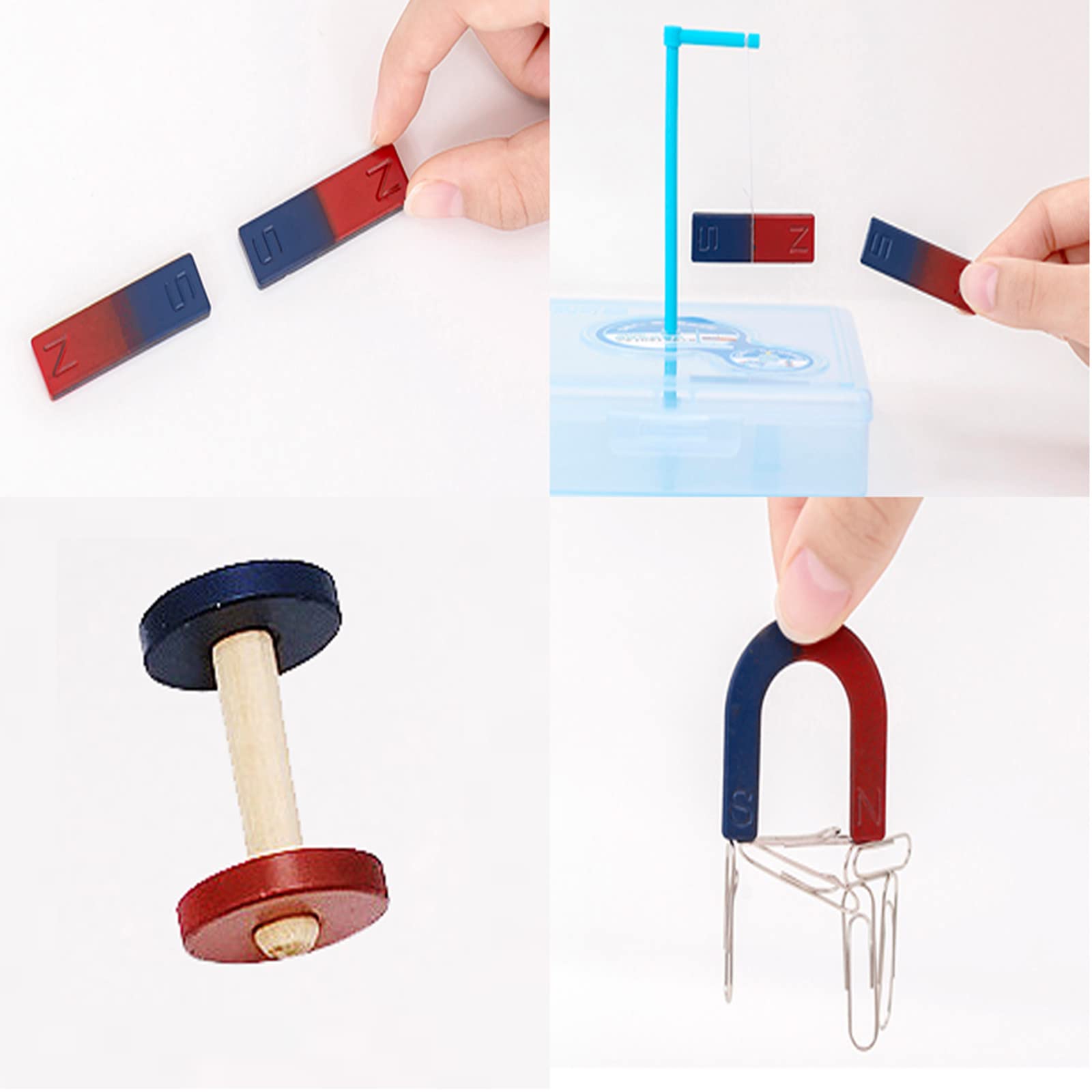 Labs Kids Magnet Kit for Teaching Physics Science Experiment Educational Magnet Set for School Classroom Including Bar/Ring/Horseshoe Magnets