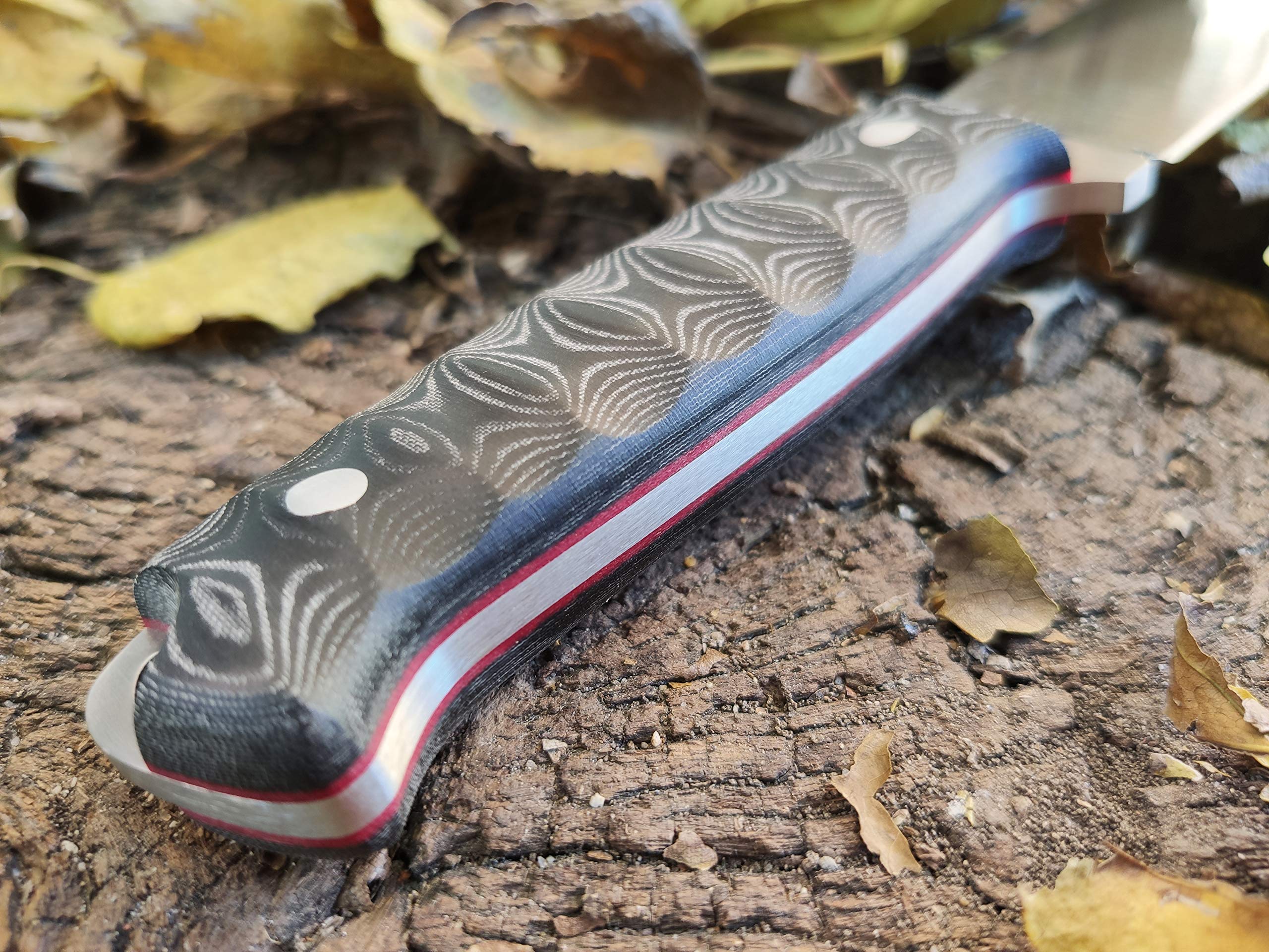 JEO-TEC nº3 Bushcraft Survival Knife | Full Tang Fixed Blade Outdoor Camping Utility Hunting Knife in Nylon Sheath | MOVA Steel | Gift for Him
