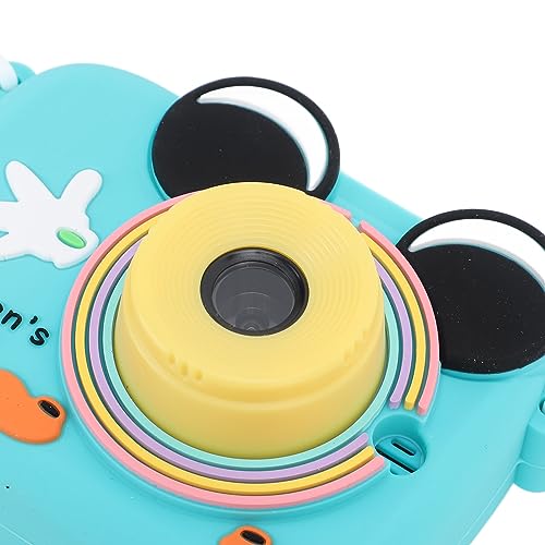 Kids Camera, Cute Cartoon Look HD Digital Video Camera with Silicone Protector, Front Rear Lens, Mini Digital Toddler Camera Toys Christmas Birthday Gifts for Boys and Girls (Blue)