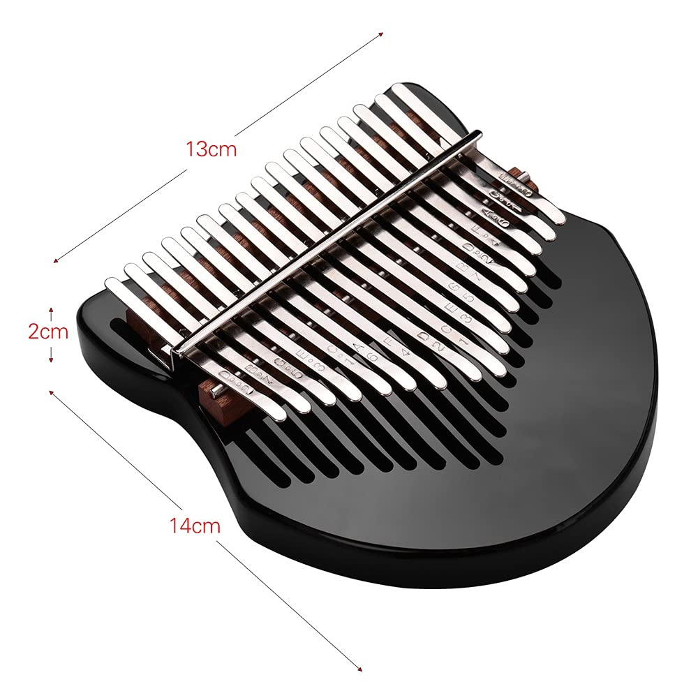 KXDFDC Cute Fox-Shaped 17 Key Thumb Piano Acrylic Material Tuning Hammer