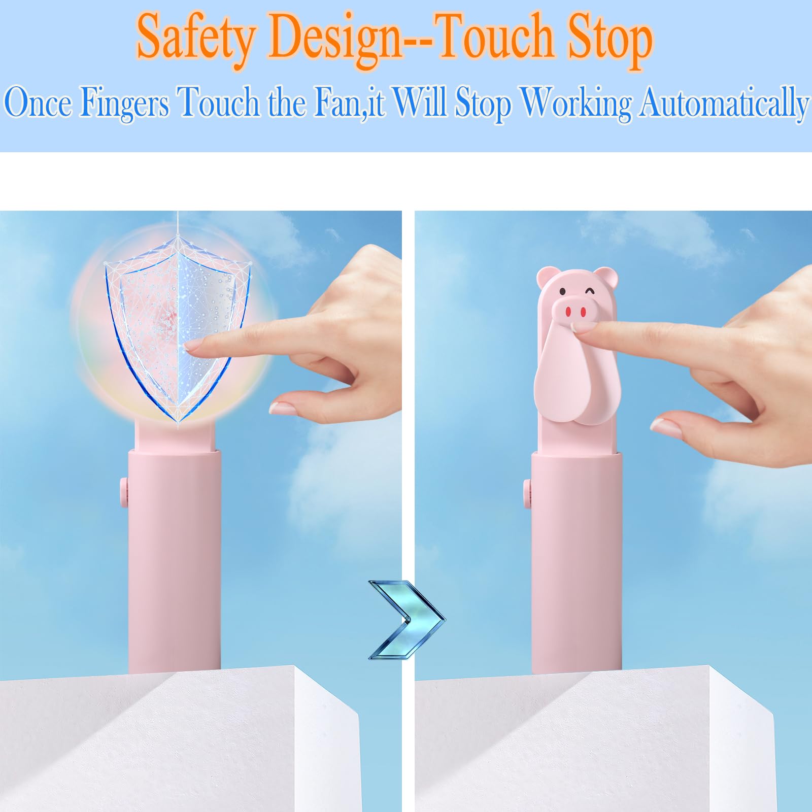 MrXGod Handheld Mini Fan, Personal Fan Handheld, Hand Held Fan for Travel Outside Rechargeable