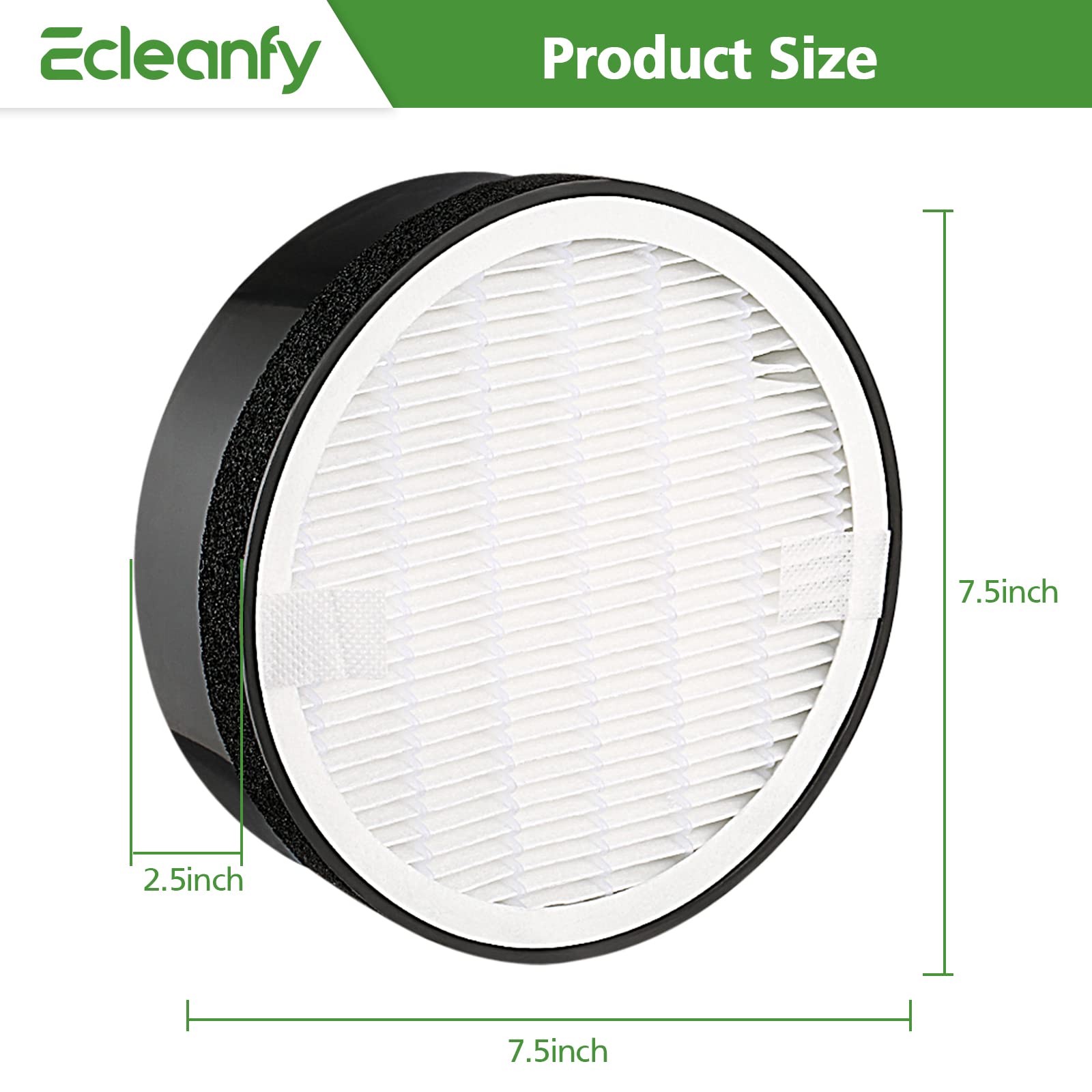 LV-H132-RF Replacement Filter Compatible with LEVOIT LV-H132, 3-in-1 Nylon Pre-Filter, True HEPA Filter, High-Efficiency Activated Carbon Filter, Compare to Part #LV-H132-RF【Not fit for PureZone Halo】