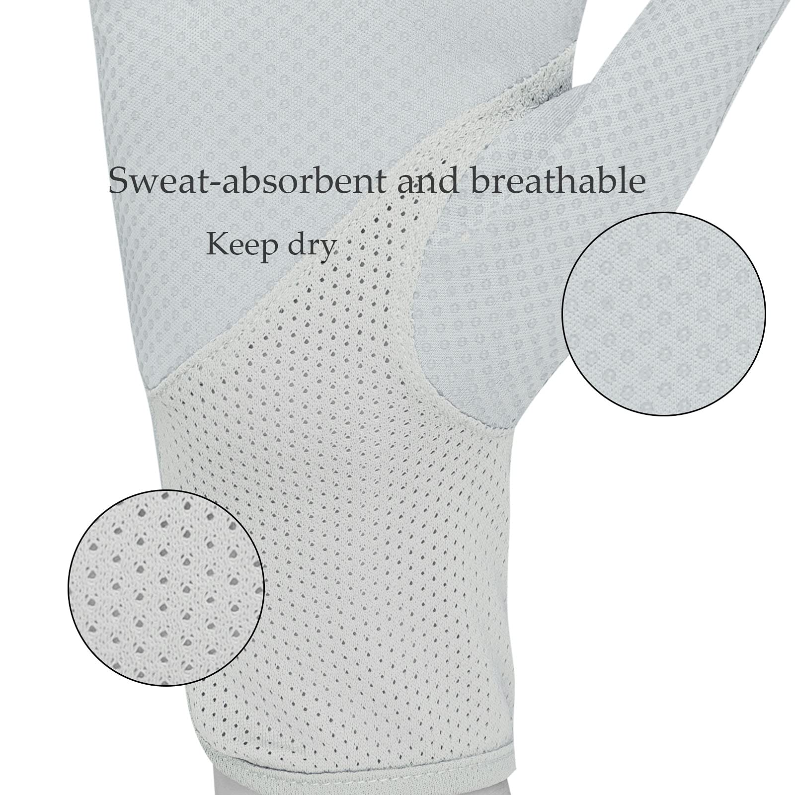 ITODA Summer Driving Gloves Men Anti-UV Protection Sunscreen Touchscreen Cooling Mesh Breathable Gloves Cycling Riding Full Palm Sport Non-Slip Grip Motorcycle Golf Mittens