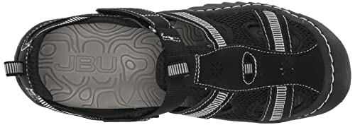 JBU by Jambu Women's Regal Water Ready Sneaker, Black/White, 8
