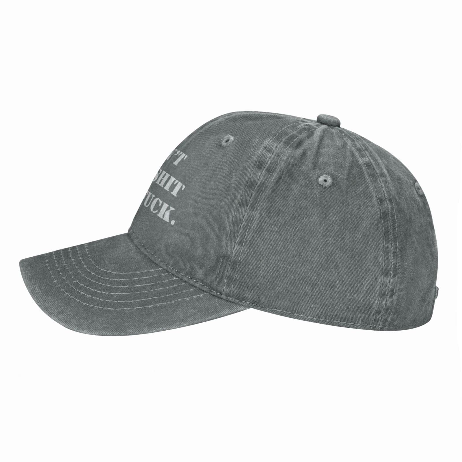 I Don't Know Shit About Fuck Unisex Denim Cowboy Hat Baseball Cap Sun Hats Gray Trucker Hats