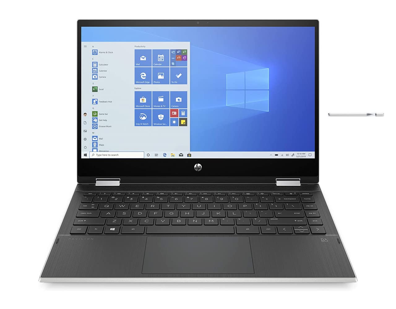 Hp Pavilion x360 2-in-1 14" FHD IPS Touch-Screen Laptop | Intel Core i5-1135G7 Processor | 32GB RAM| 1024GB SSD | Intel Iris Xe Graphics | Windows 11 Home | Silver | Bundle with Stylus Pen