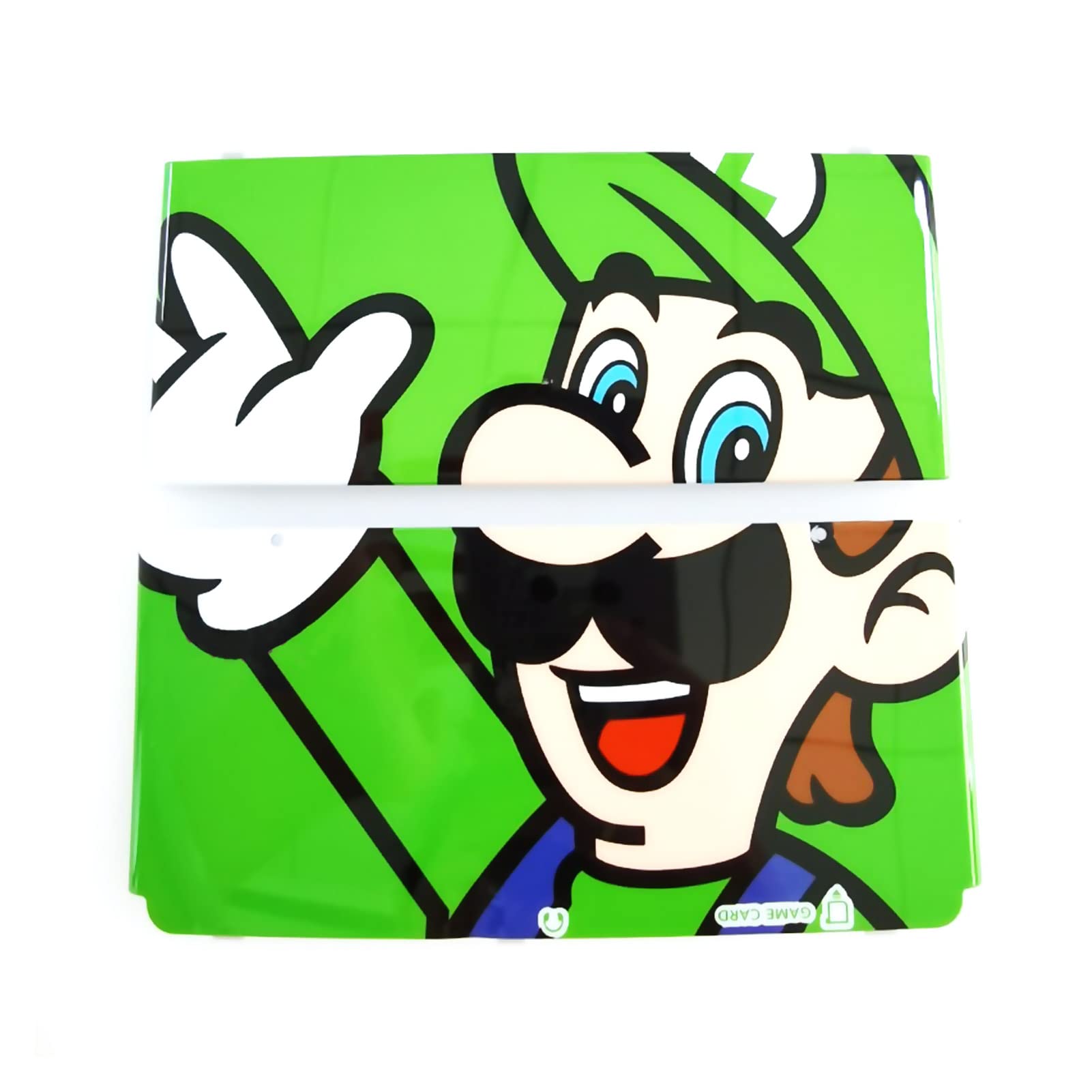 New for New 3DS Coverplate Shell Green Replacement Orginal, for Nintendo New3DS Handheld Game Console, for Luigi Edition Top & Bottom A/E Faceplate Housing Case Cover Plates 2 PCS Set