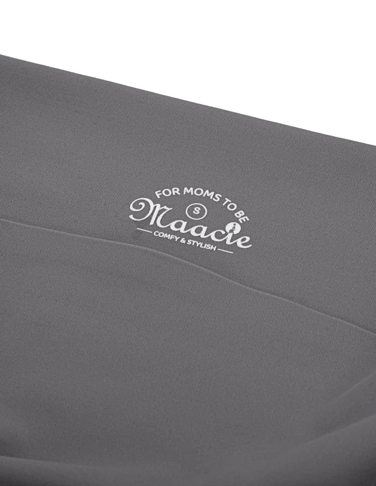Maacie Pregnancy Yoga Shorts Elastic Waist Non See-Through Comfy Soft Full Panel Shorts Dark Grey 5" X-Large