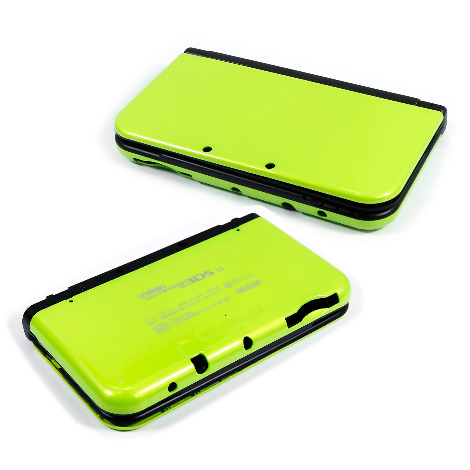 New for New3DS XL Housing Case Full Shells Green Replacement, for Nintendo New 3DS XL LL New3DSXL, Casing Cover Plates + Buttons/Screws/Stylus/Rubber Pads/Screen Protector/Plugs Set