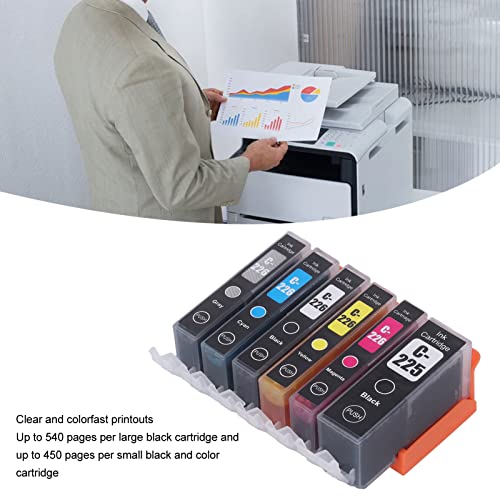 Ink Cartridge ABS Vivid Color Printer Accessories Ink Cartridge Replacement for PIXMA IX6520 IP4820 IP4920 (BK BK C M Y GY 6 Colors)