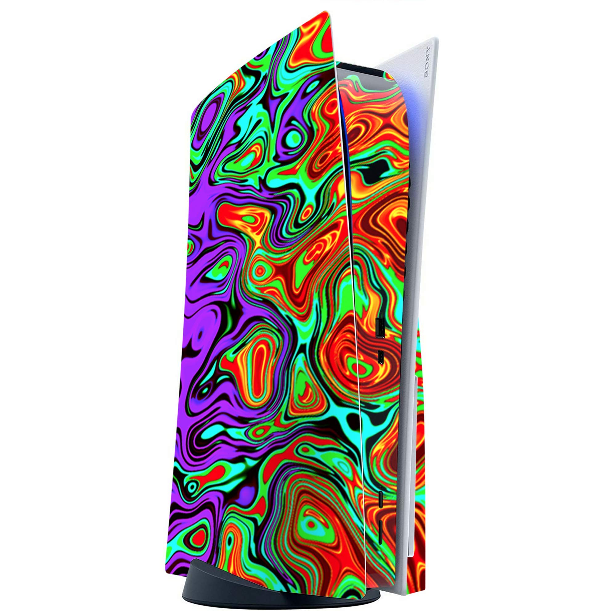 ITS A Skin Skins Compatible with Sony Playstation 5 Console Disc Edition - Protective Decal Overlay Stickers wrap Cover - Mixed Colors