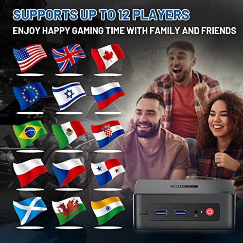 Kinhank Mini PC,Super Console X PC Lite Retro Game Console with 120000+ Games,Compatible with PSP/PS2/PS1/ARCADE/ATARI/SEGA/MAME,Win10 & Batocera 33 Game System in 1,4K Dual Output,2.4G+5G WiFi,BT