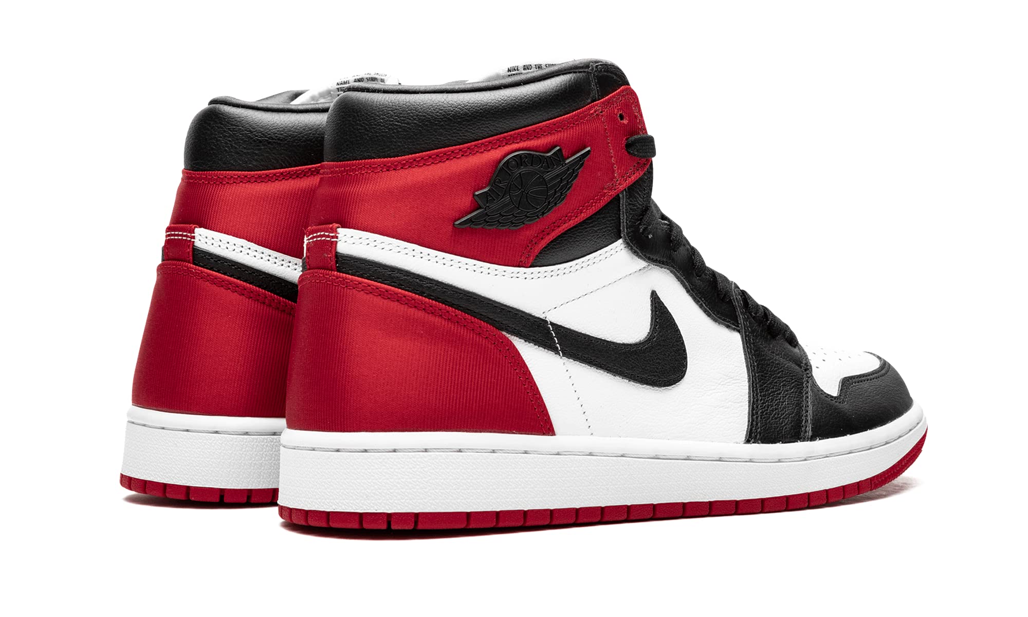 Jordan Womens WMNS Air 1 High OG CD0461 016 Satin Black Toe - Size 8W