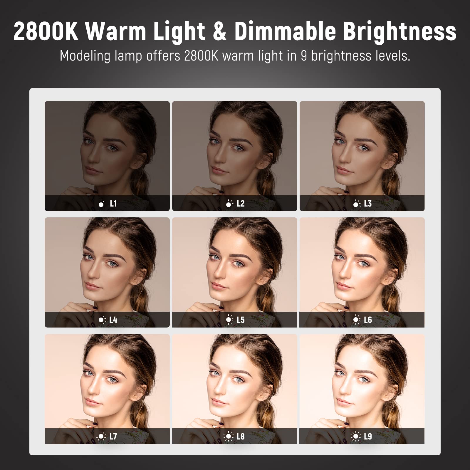 NEEWER Upgraded S101-300W Studio Monolight Strobe Flash 300W 5600K All Metal with Optical Slave Mode, Adjustable Brightness/Modeling Lamp/Bowens Mount/Silent Fan for Product Portrait Photography