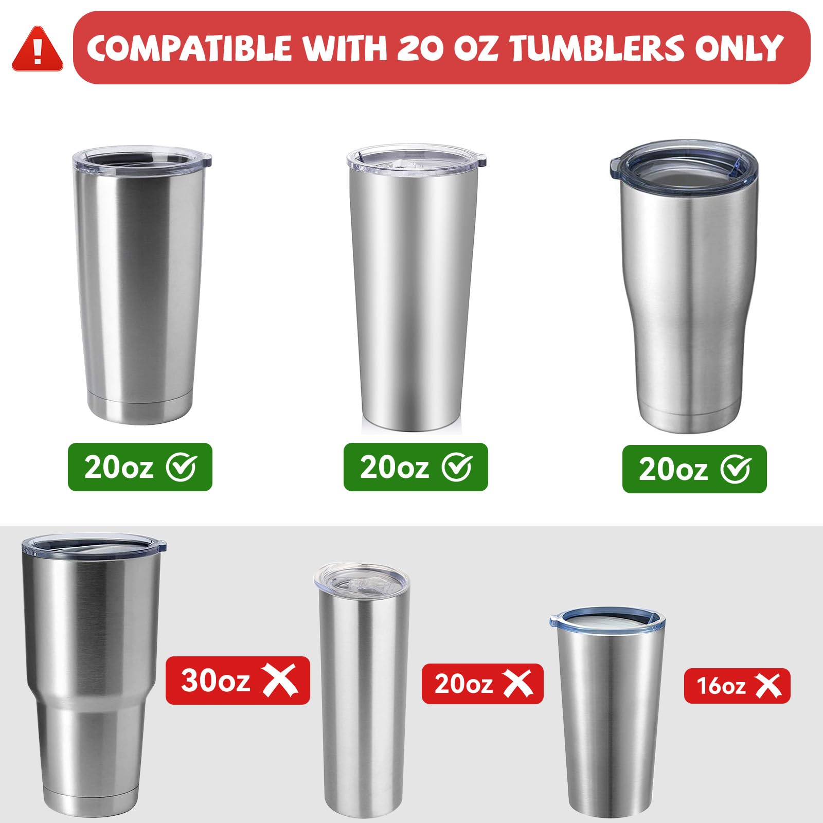 HASLE OUTFITTERS 20 oz Tumbler Lids Replacement Lids for Stainless Steel Tumbler Splash Resistant Lids for Mouth Tumbler Cooler Cup(20 oz, 2 Pack)